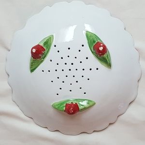 Accents | Vintage Porcelain Strawberry Sieve | Poshmark